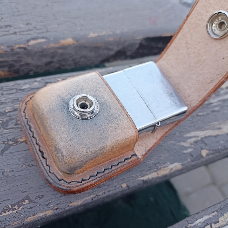 Funda de cuero para encendedor Zippo: funda para cinturón - Etsy España