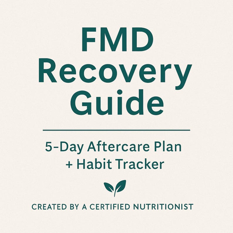 Fasting Mimicking Diet Aftercare PDF | Post-fmd 5-day Meal Plan ...