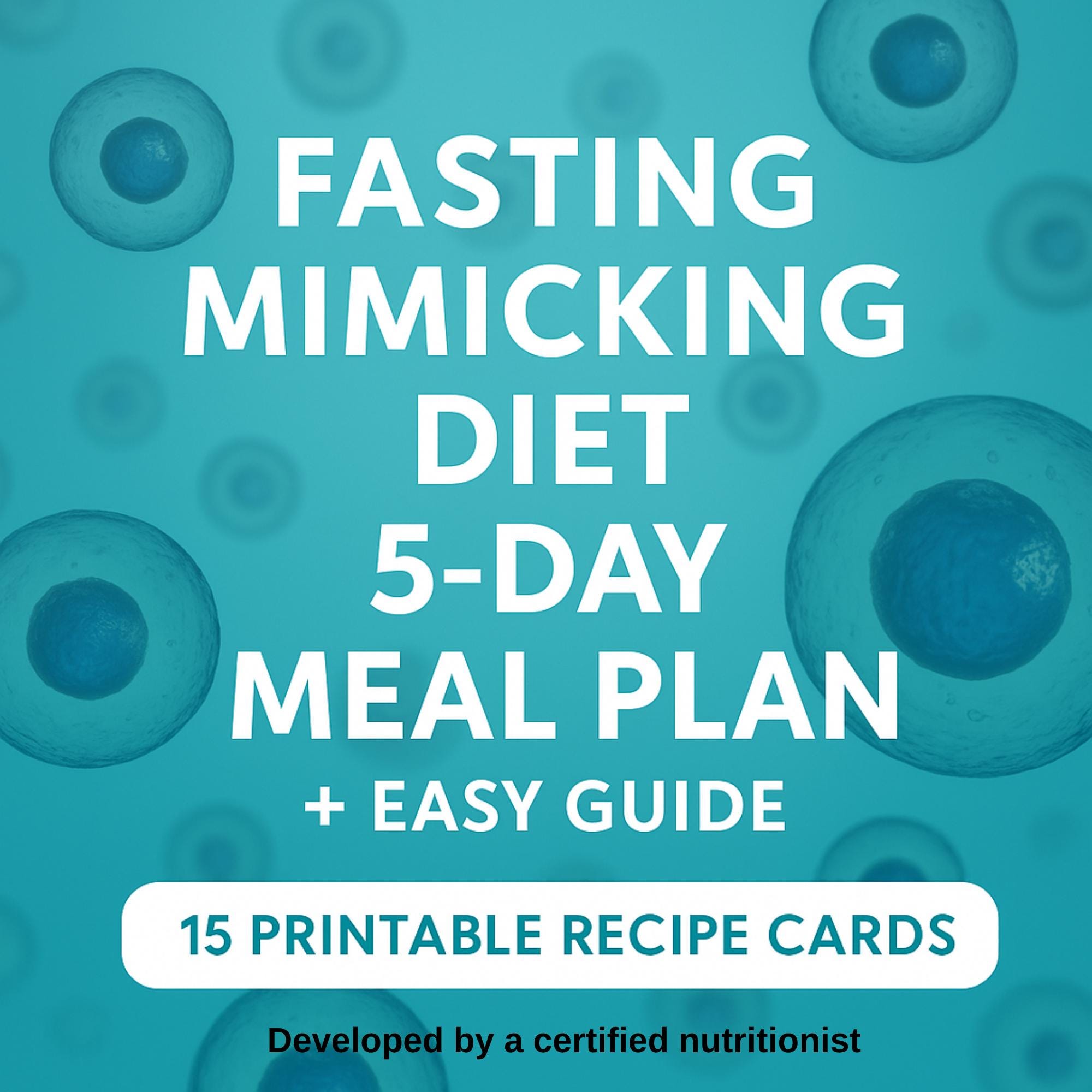 Fasting Mimicking Diet Recipe Card+ Bonus Weight Loss Tracker ...