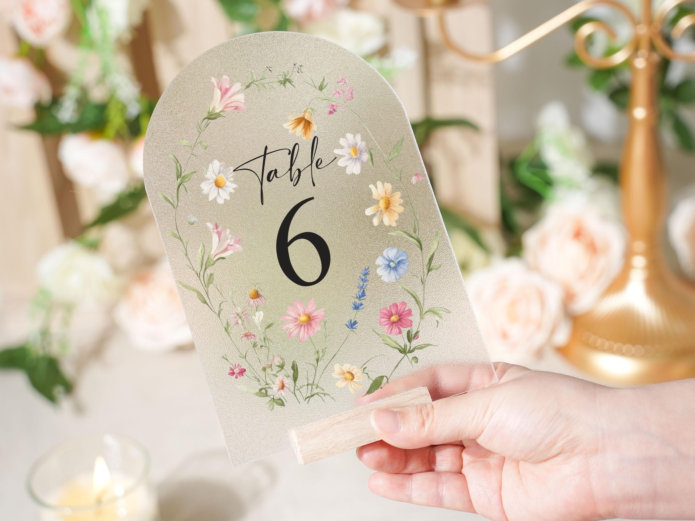 Acrylic Table Numbers | Wedding Table Decor | Wedding Signage | Table ...