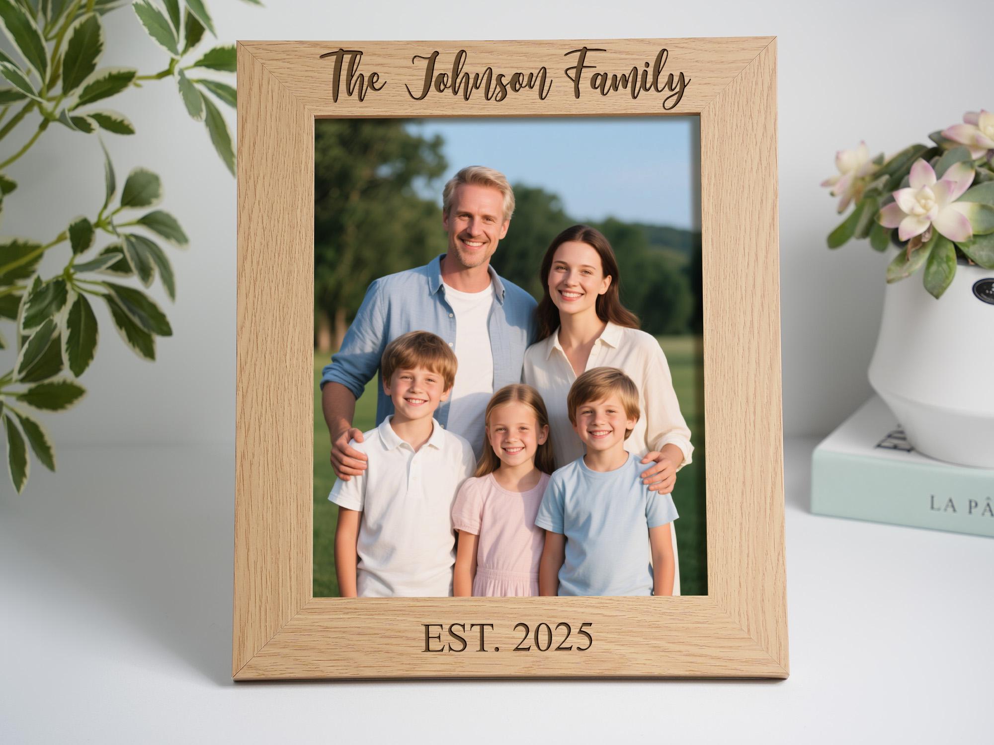 Engraved Photo Frame,custom Wood Photo Frame, Bespoke Engraving Frame ...