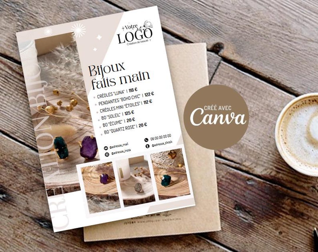 Editable and Printable CANVA FLYER Template, Elegant and Refined ...