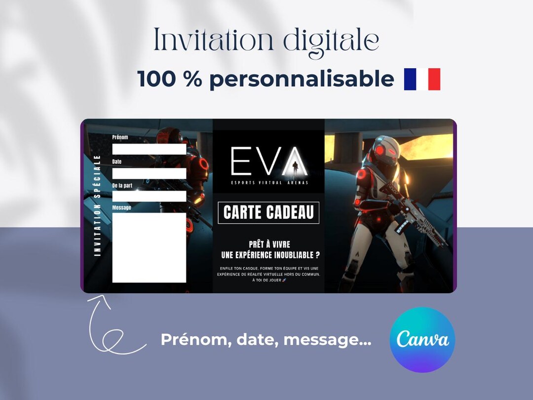 Carte cadeau EVA réalité virtuelle - Etsy France