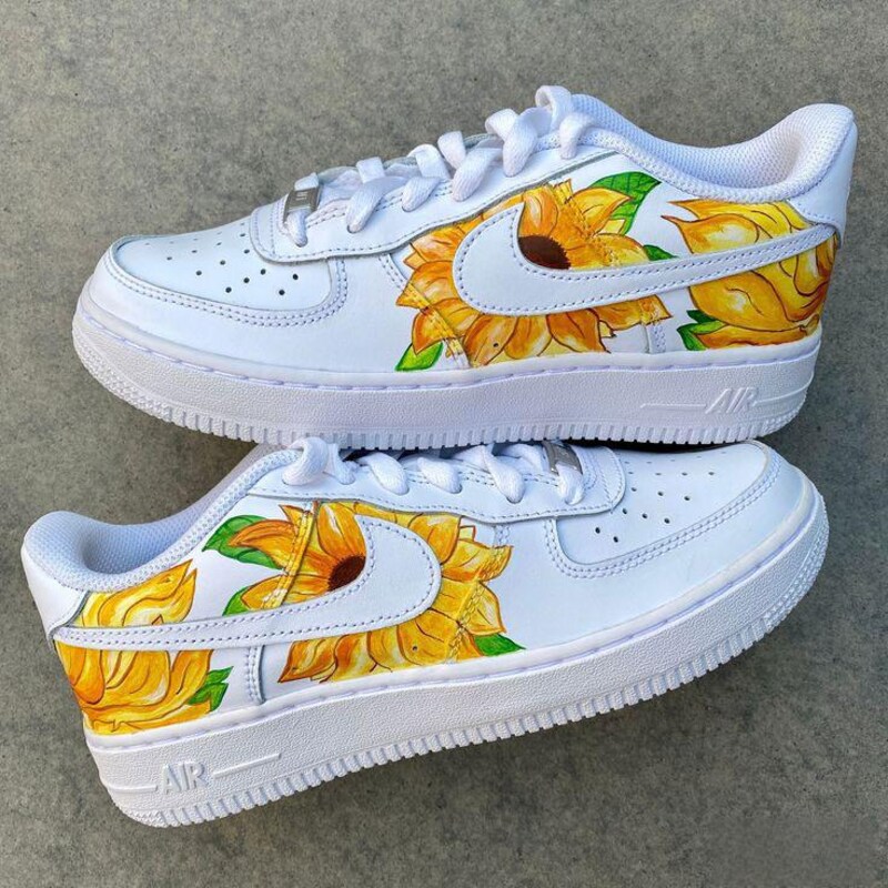 Sunflower Sneakers - Etsy