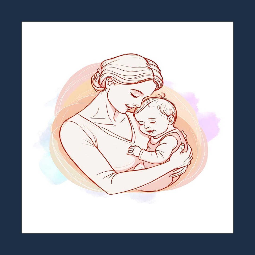 Sweet Mother Baby Love Digital AI Art , Wall Art, Wall Art Print ...