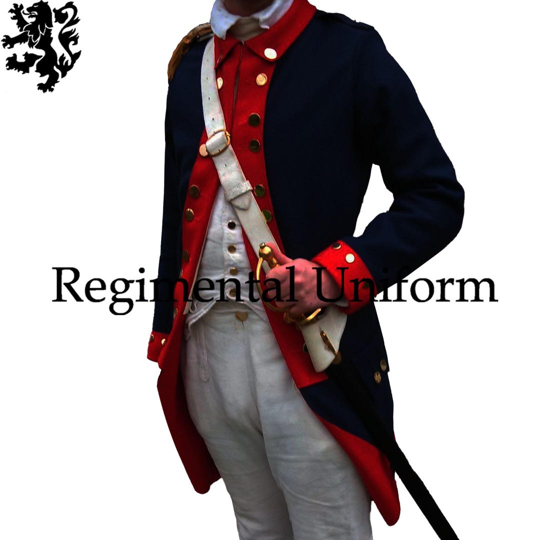 Continental Soldier Uniform: Colonial War Reenactment Navy Blue Wool ...
