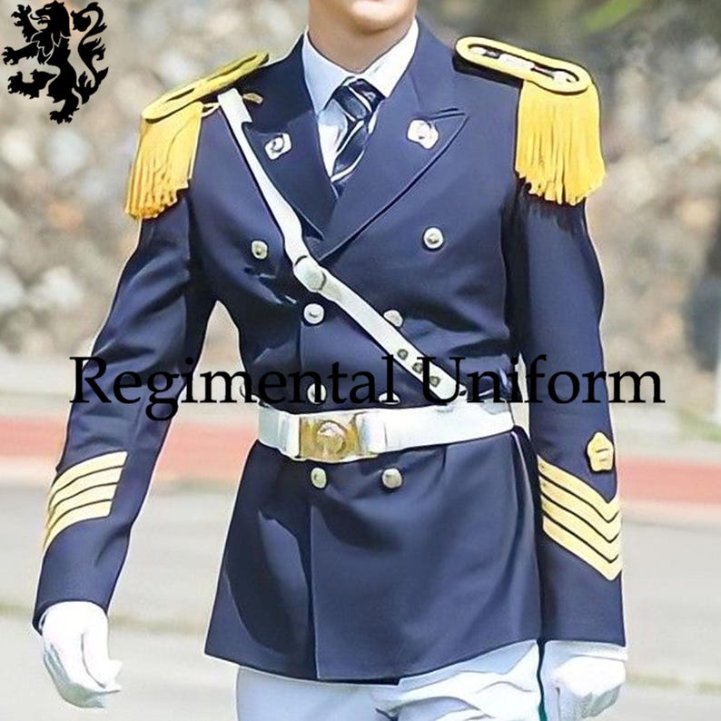 Naval Officer Ceremonial Uniform | Navy Force Reenactment | Navy Blue ...
