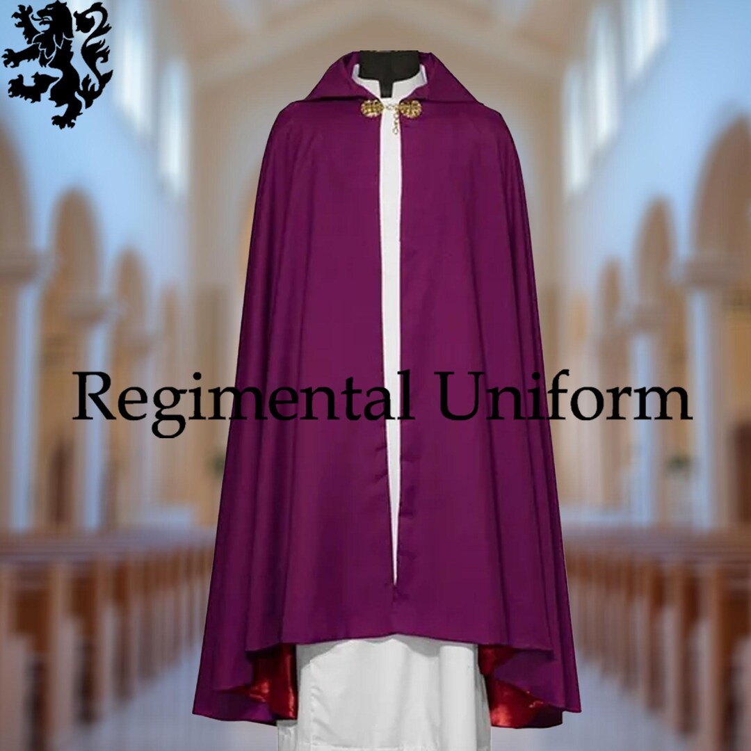Clergy Cape Cloak : Bishop Ceremonies Attire Catholic Christian Costume ...