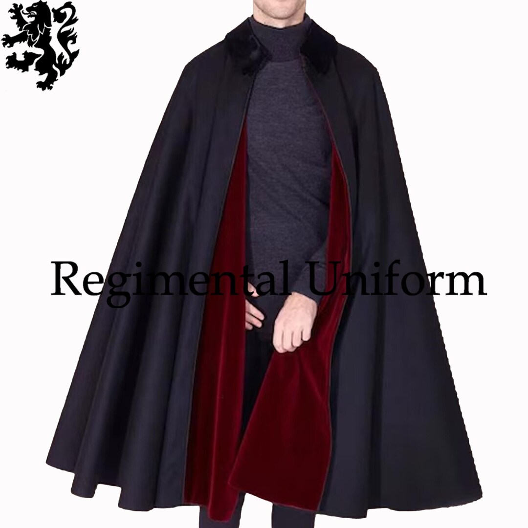 Steampunk Fashion Cloak: Christmas Gift Renaissance Style Navy Blue ...