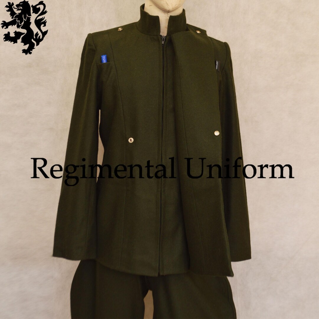 Wool Imperial Officer Tunic: Olive Green Star War Inspired Uniform - Etsy
