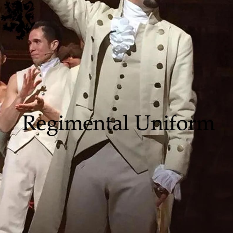 Off White Wool Colonial War Uniform: Revolutionary War Costume - Etsy