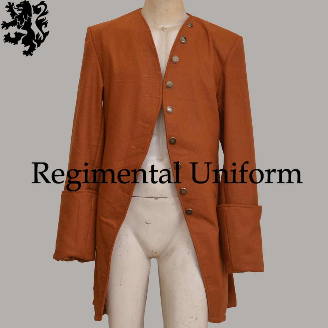 Victorian Military Wool Frock Coat: Regency Brown Tailored Fit - Etsy