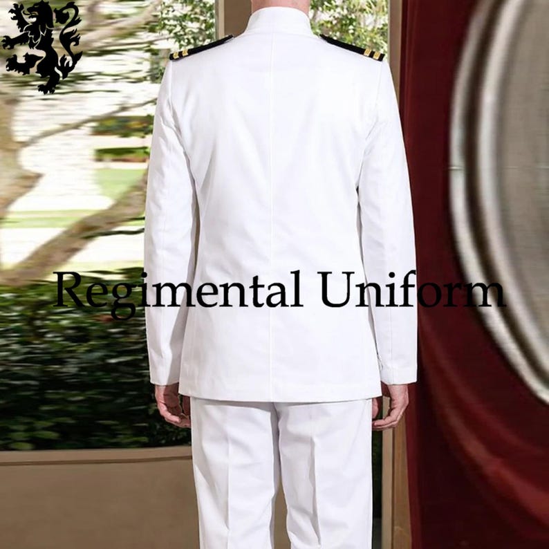 U.S Naval Officer's Uniform | Captain Dress for Navy Force White Cotton ...
