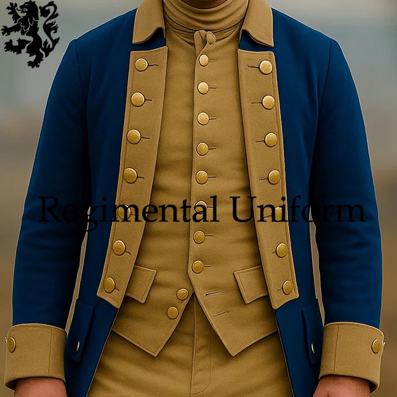 18th Century American Wool Coat: Revolutionary War Colonial Reenactment ...