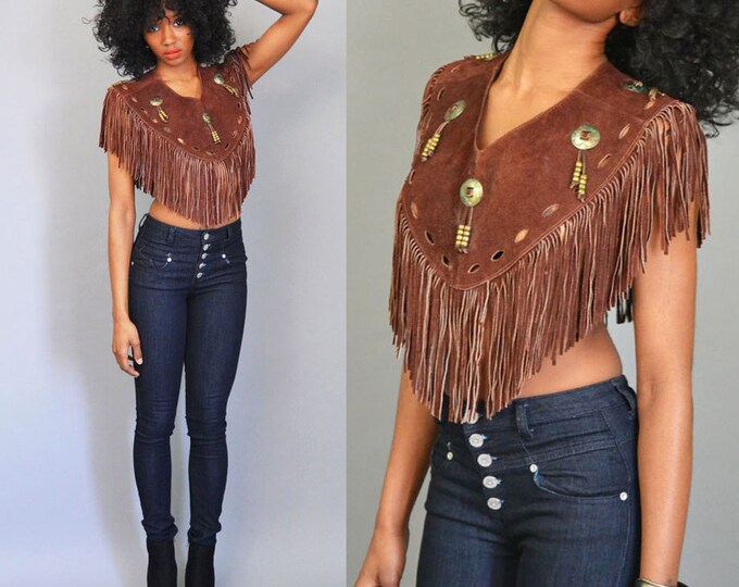 Leather Fringe Poncho - Etsy