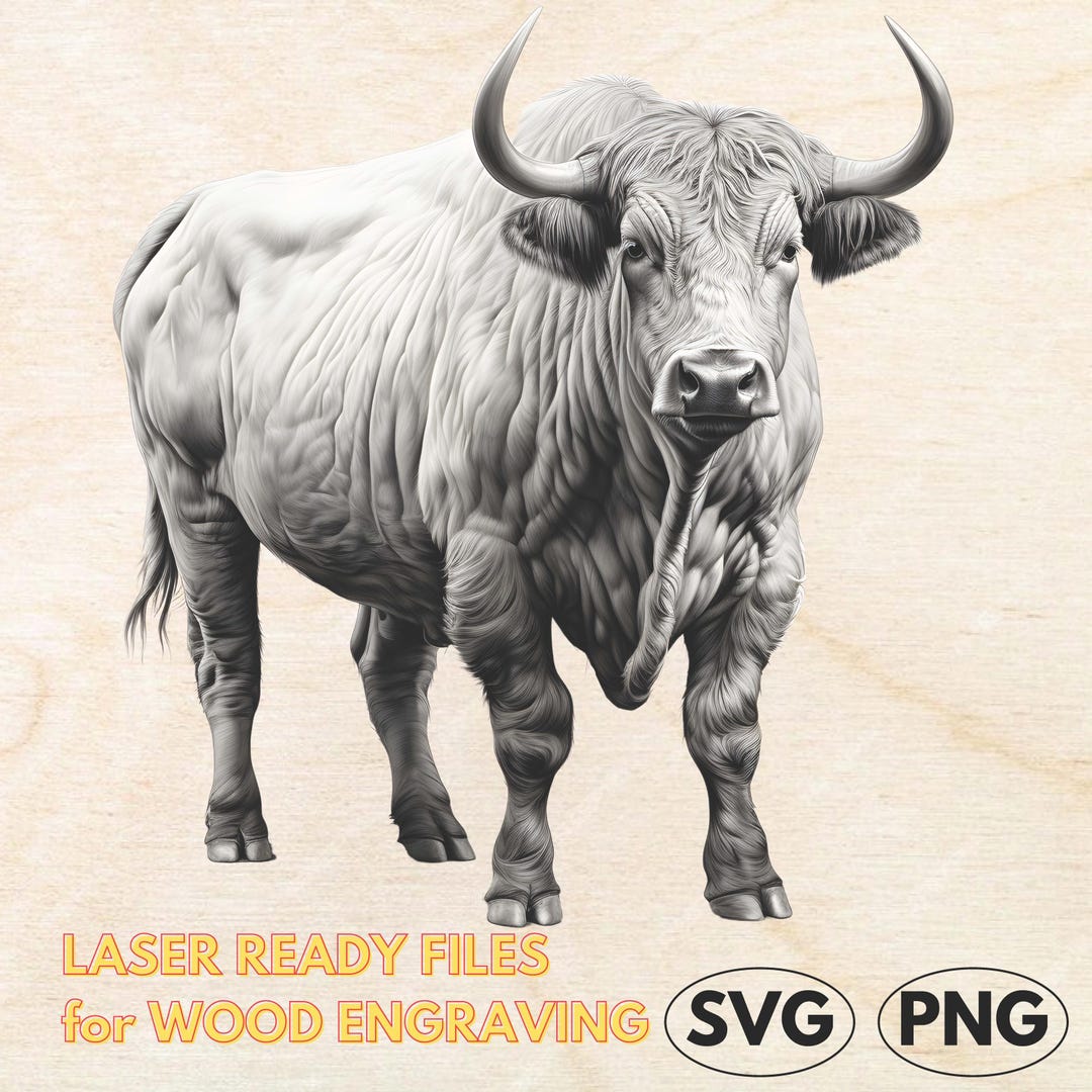 Water Buffalo Laser Ready Files,engraving Png,wood Burn Board Coaster ...