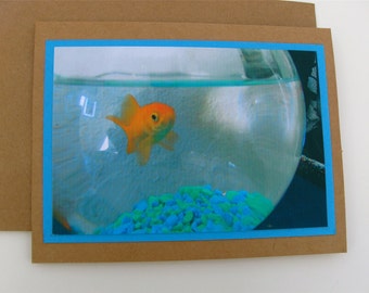 Fish bowl card | Etsy