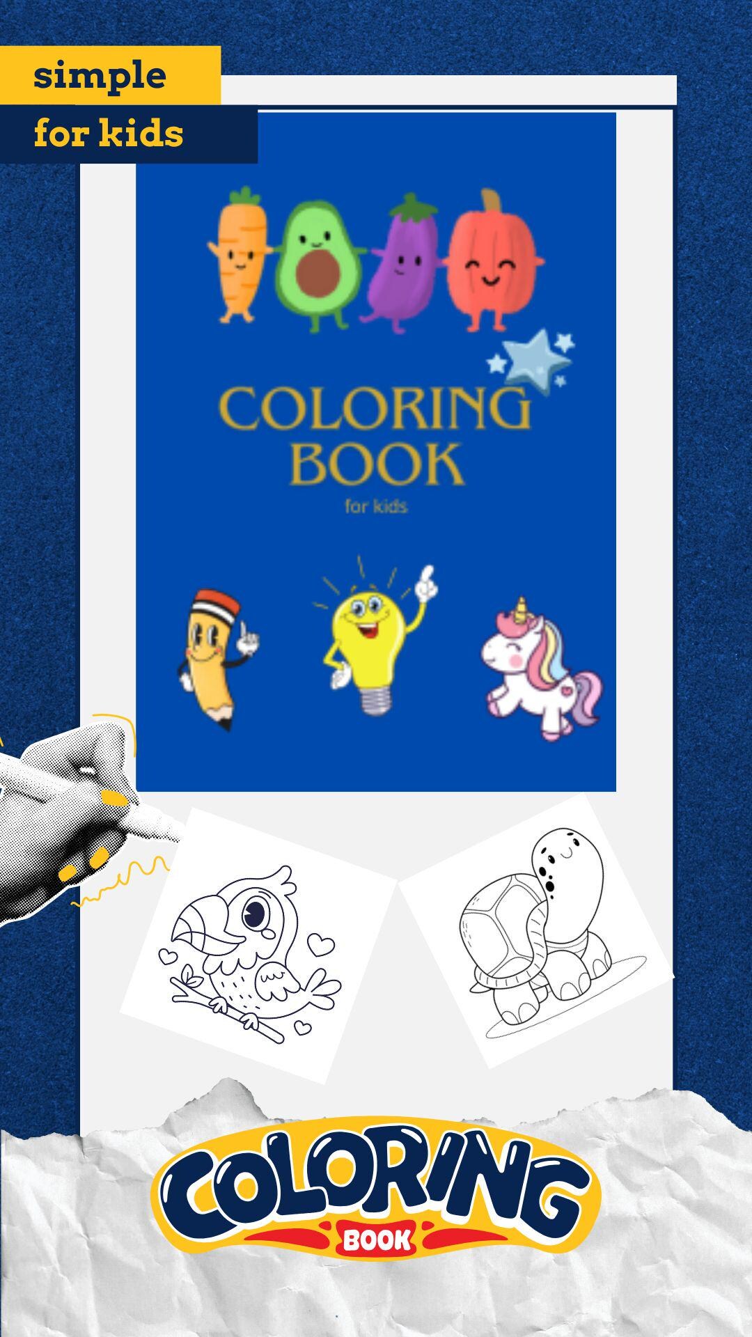Simple Cute Character Coloring Page for Kids, Kids Coloring - Etsy