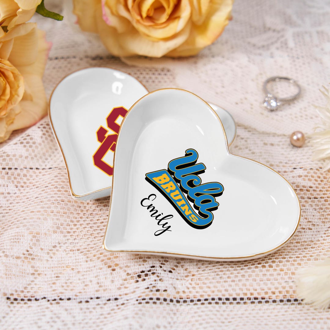 Personalized University Trinket Ring Dish Custom College Jewelry Dish ...