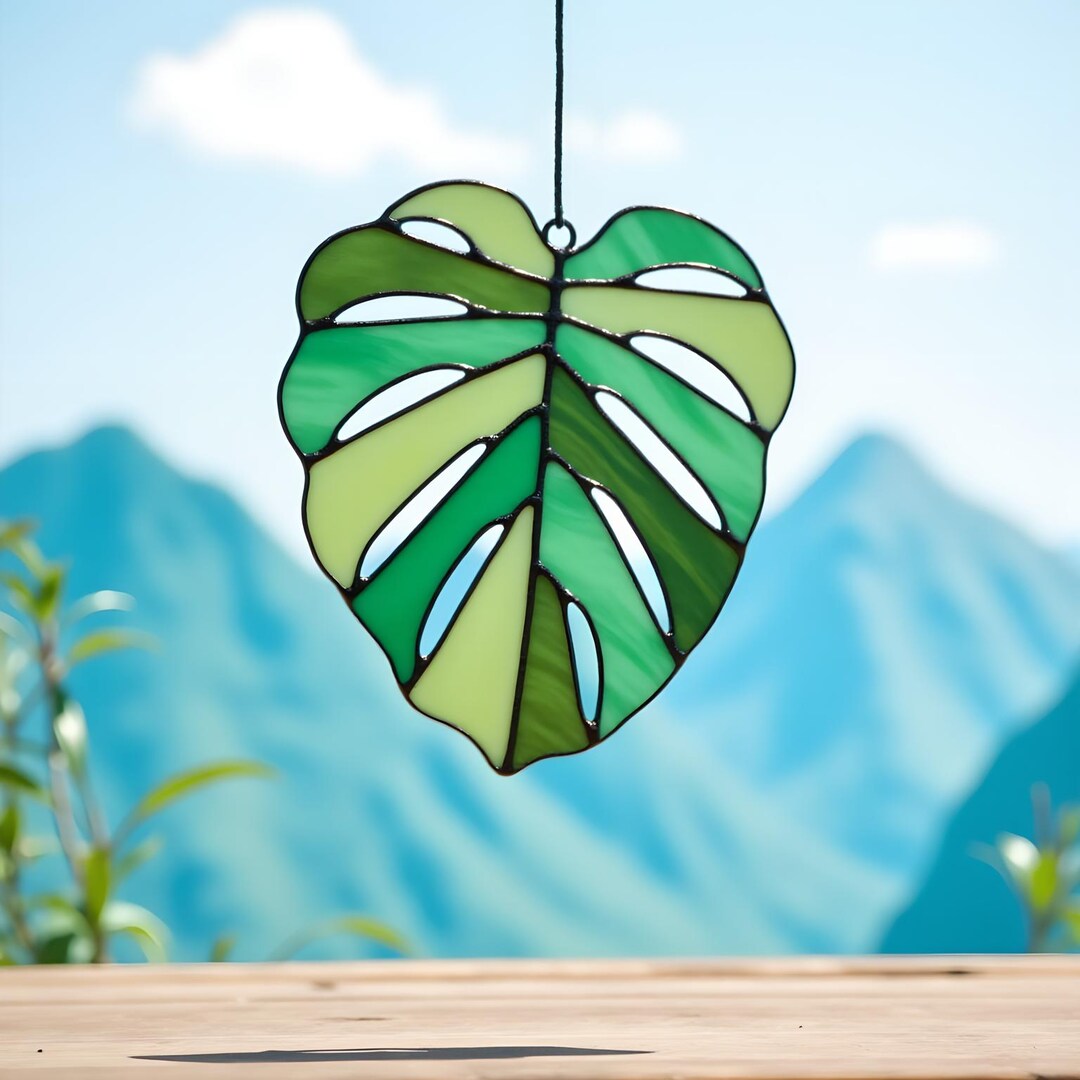 Stained Glass Patterns Monstera - Suncatcher, Philodendron, Monstera ...