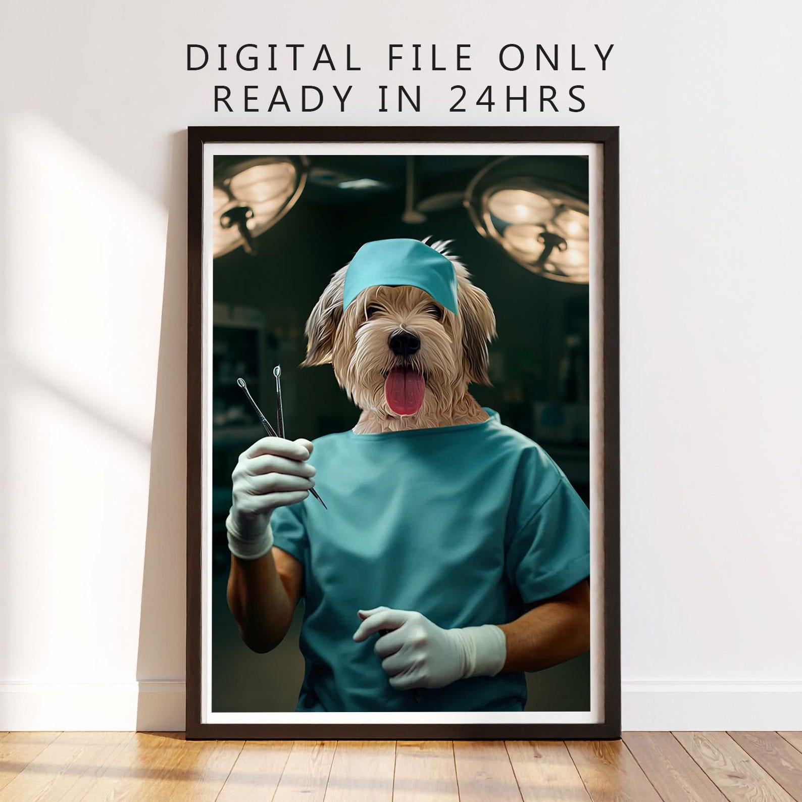 Custom Surgeon Pet Portrait, Funny Doctor Gift, Surgeon Poster Gift ...