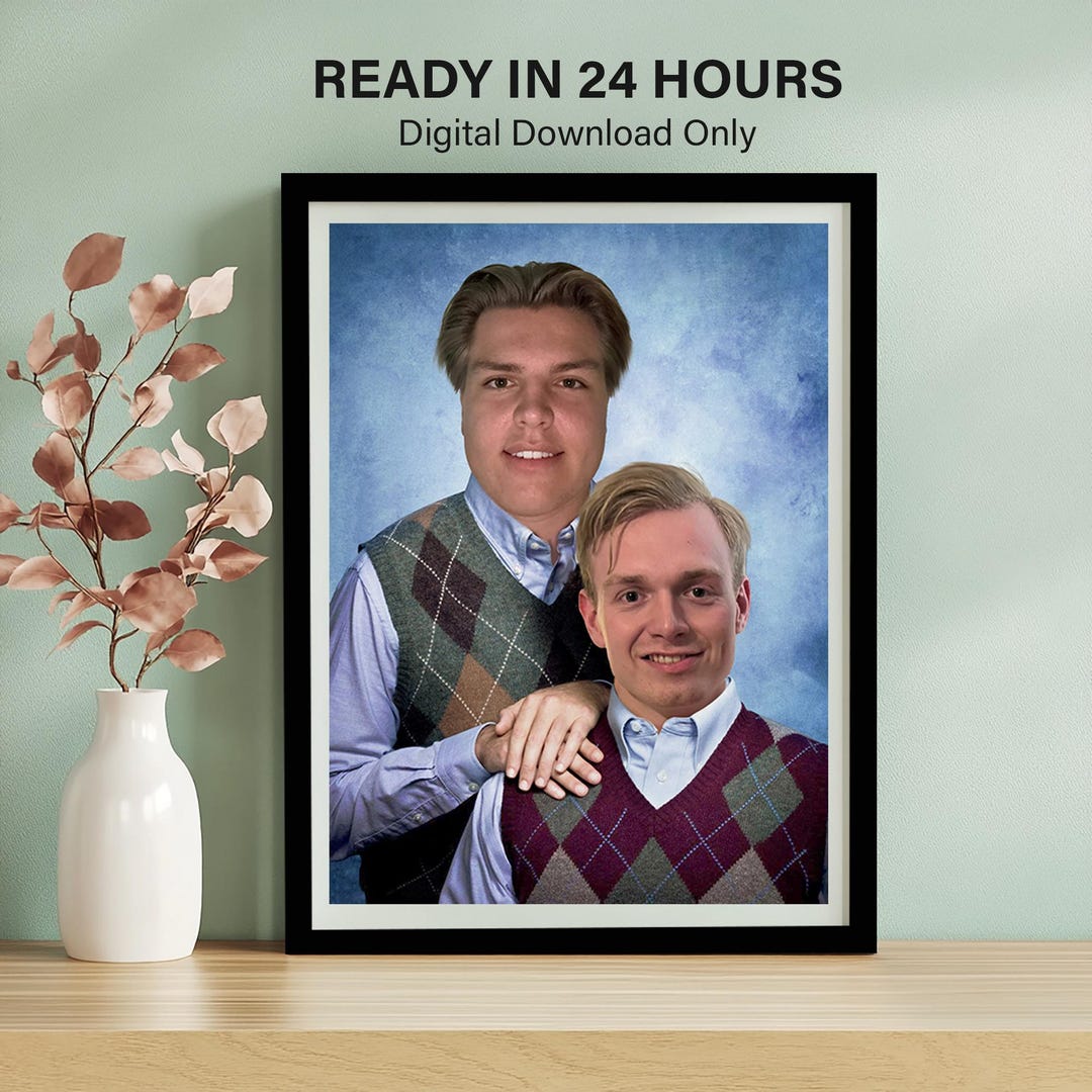 Custom Step Brothers Family Portrait, Family Gift Ideas, Funny Family ...