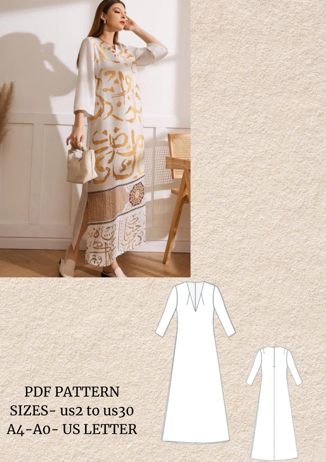 Ramadan Mubarak Dress Sewing Pattern,İslamic Clothing Desing,long ...