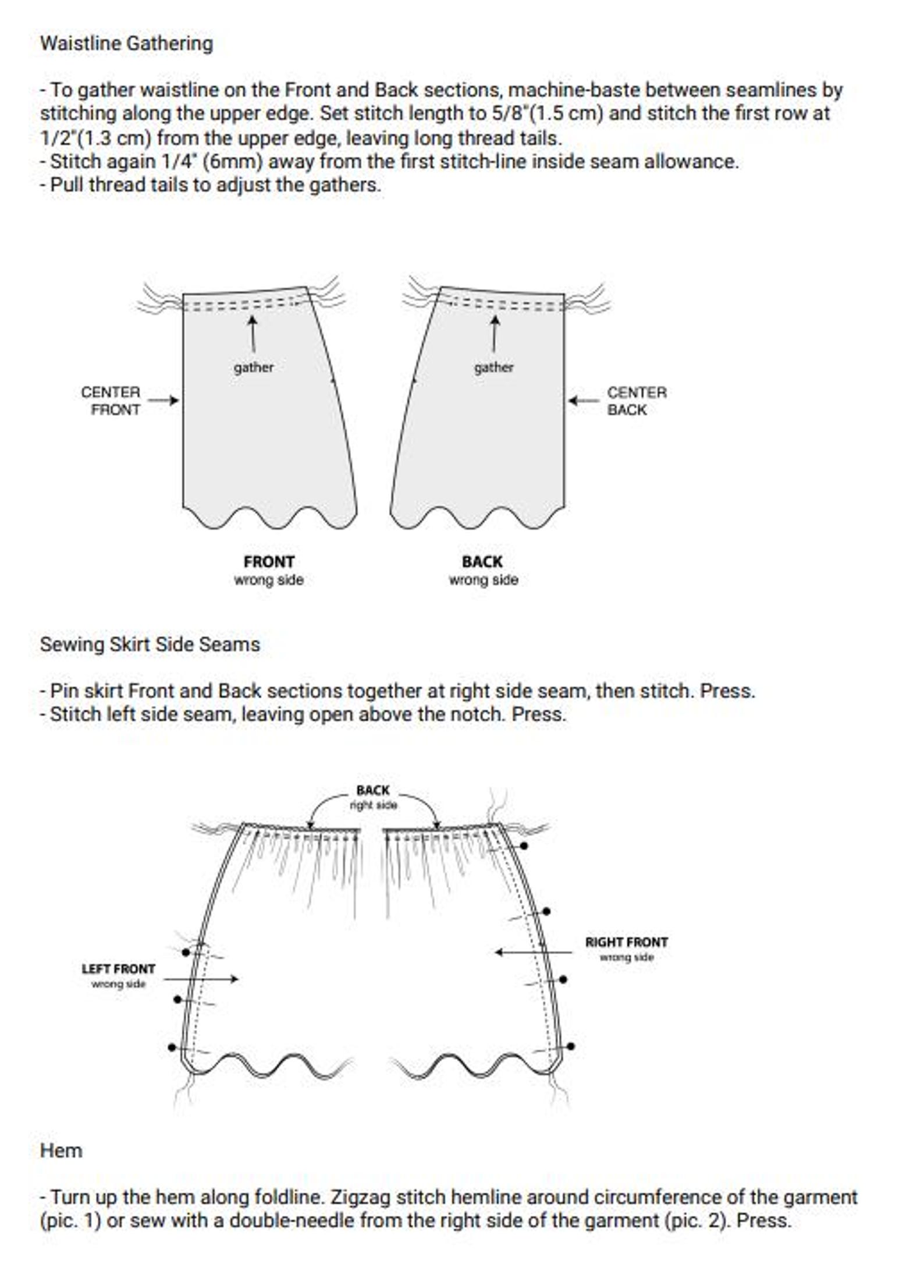 Dress Pattern - Basic Nightdress & Linen Mini Dress Patterns, Petite ...