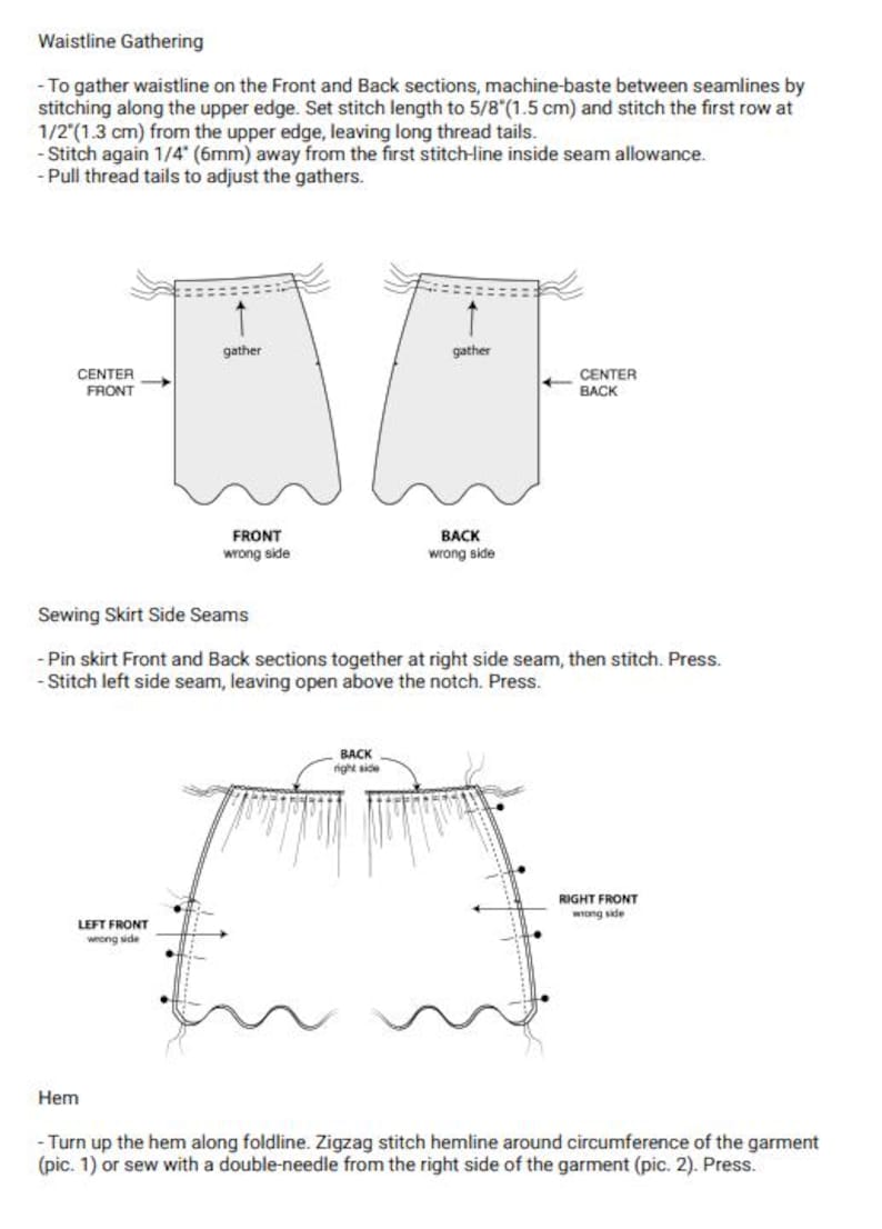 Dress Pattern - Basic Nightdress & Linen Mini Dress Patterns, Petite ...