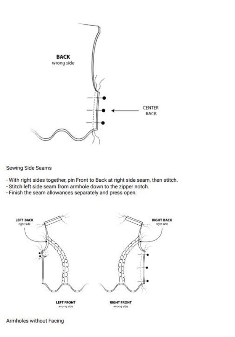 Dress Pattern - Basic Nightdress & Linen Mini Dress Patterns, Petite ...