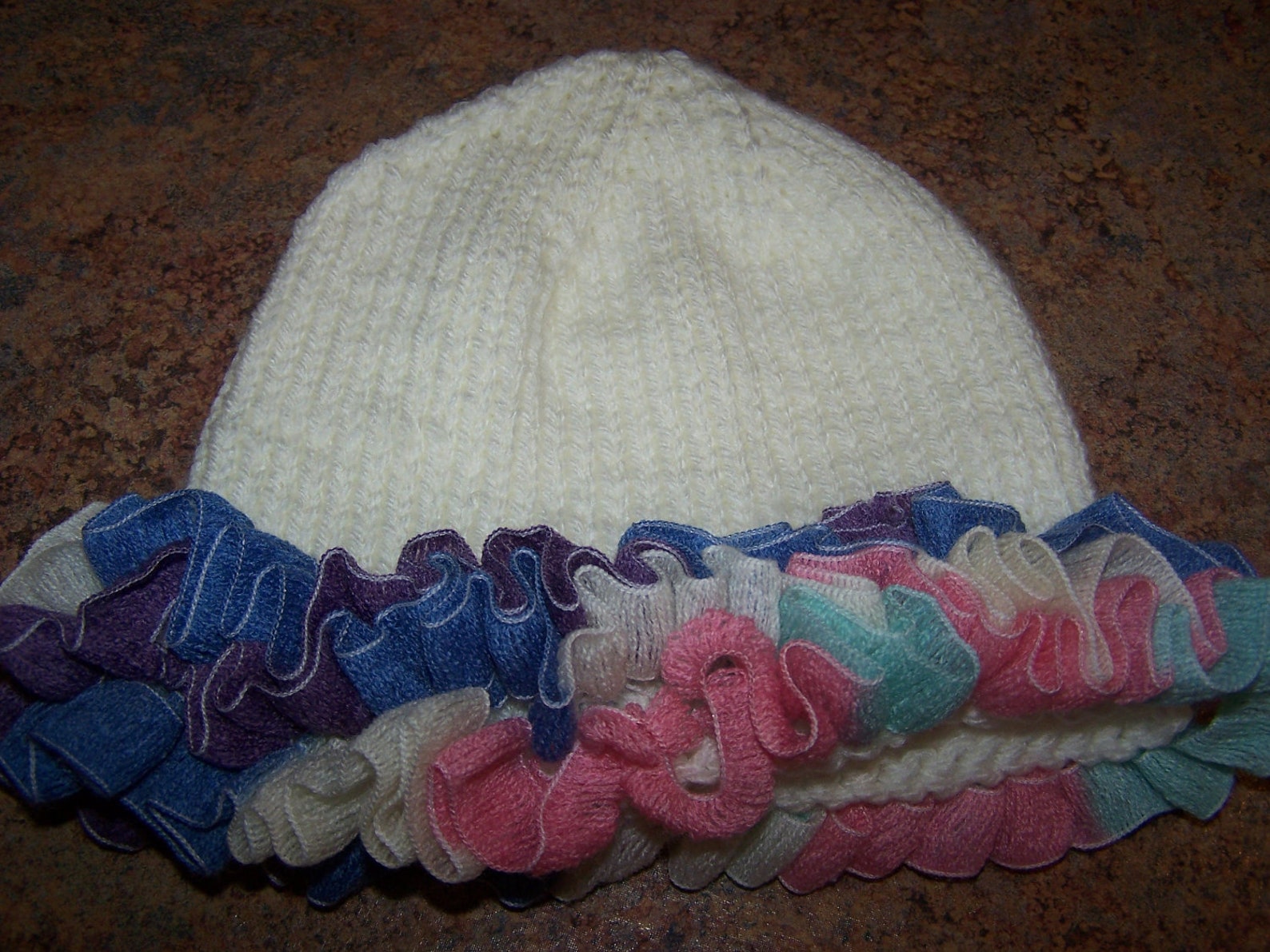 Cream Ruffled Baby Hat - Etsy