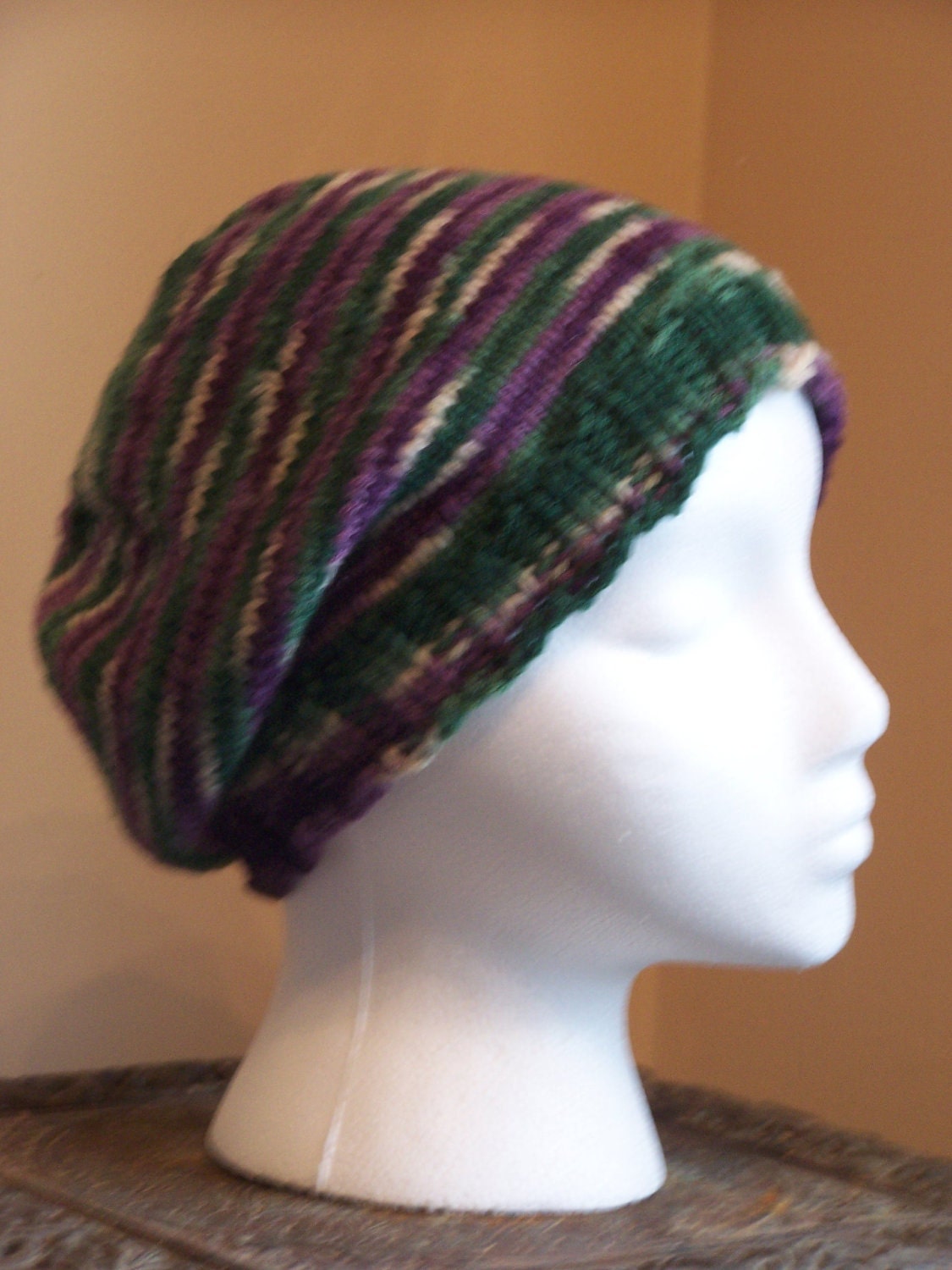 Multi-colored Slouchy Knit Hat - Etsy