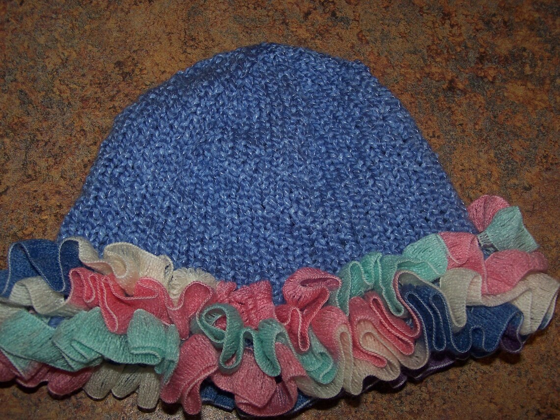 Blueberry Ruffled Baby Hat - Etsy