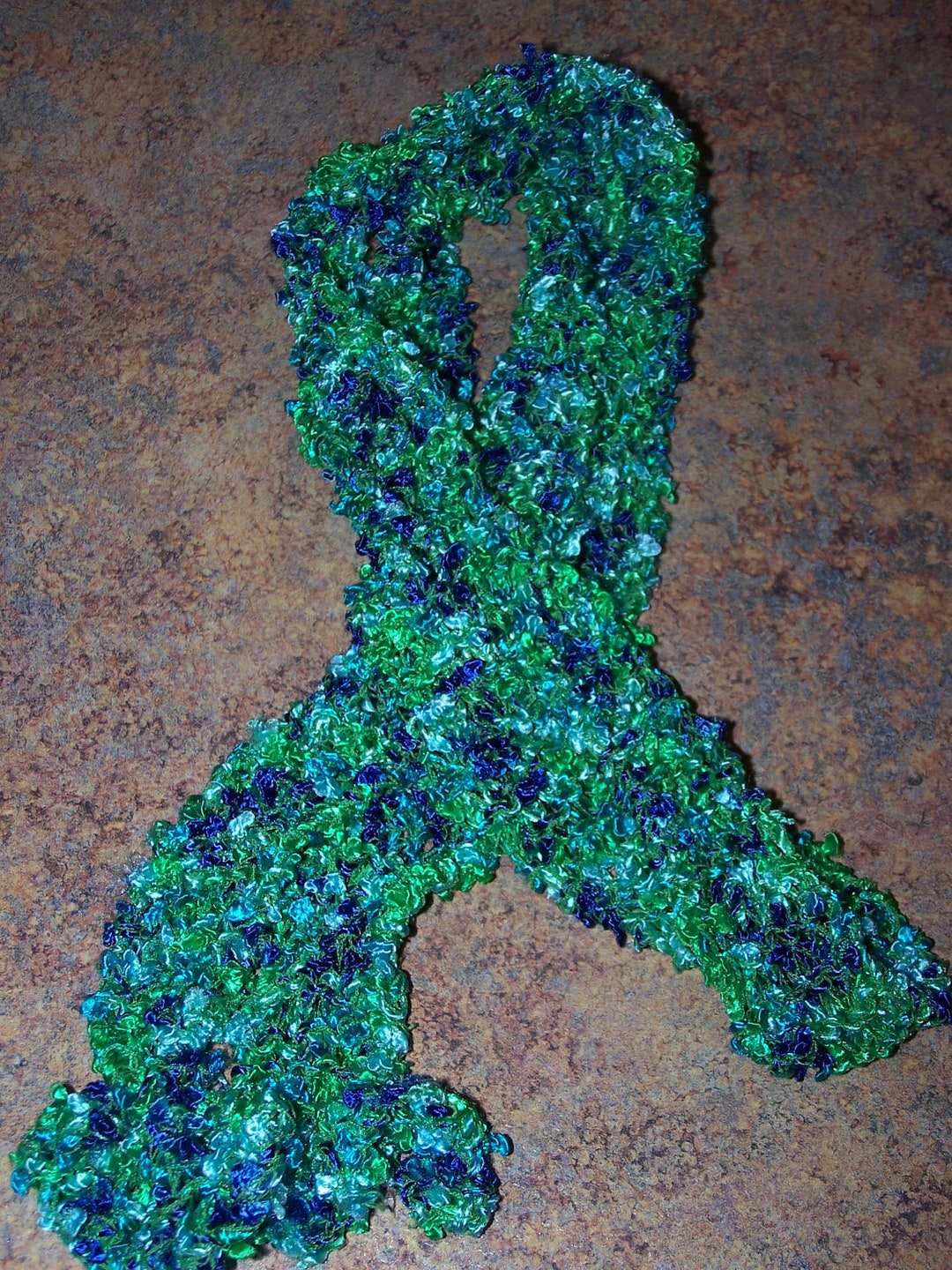 Blue/green Skinny Scarf - Etsy