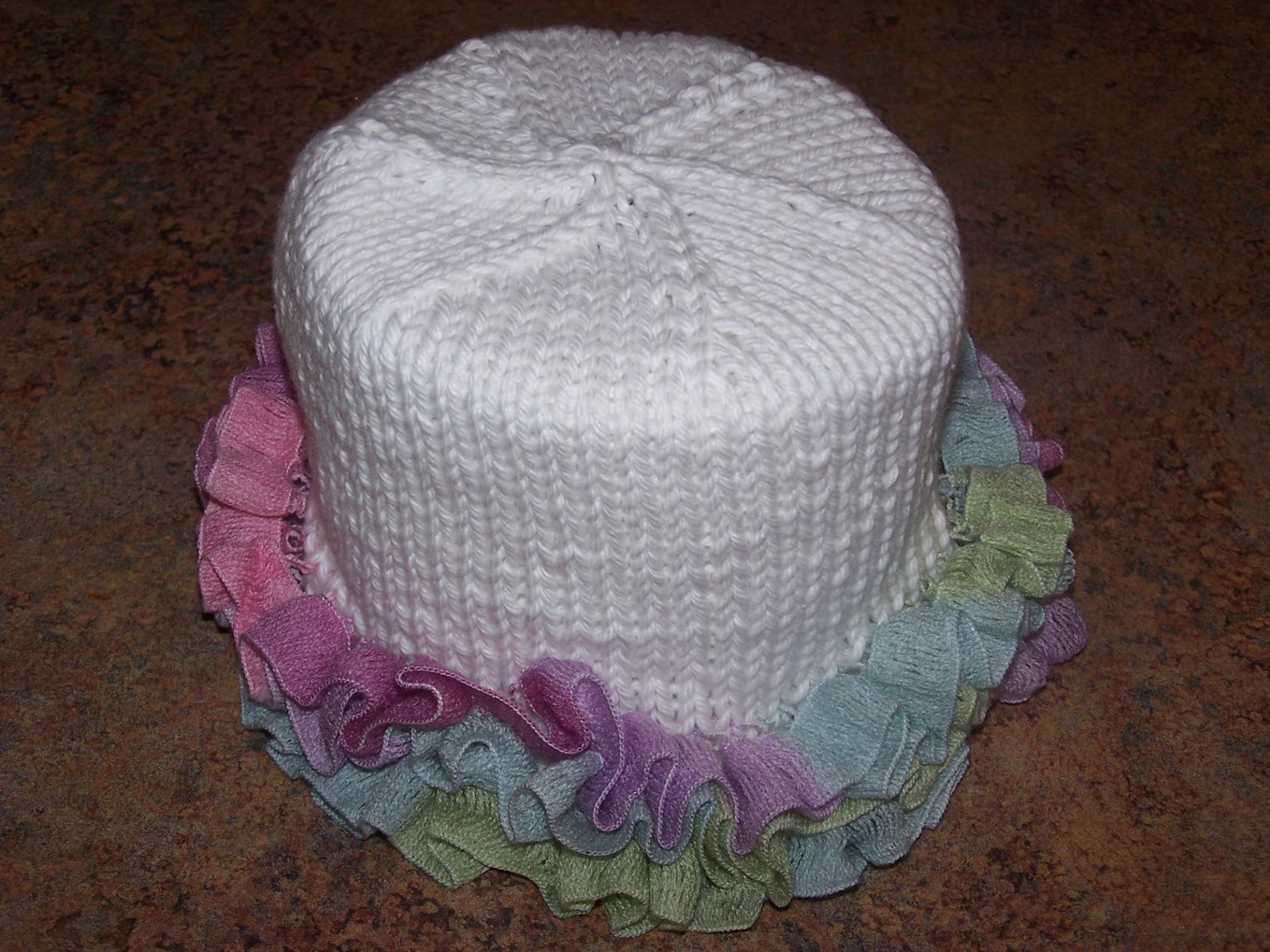 White Ruffled Baby Hat - Etsy