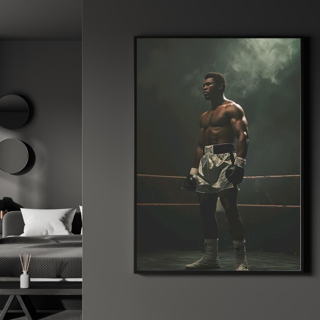 Muhammad Ali Workout Poster,muhammad Ali Running Wall Art, Gym Wall Art, Muhammed Ali ...