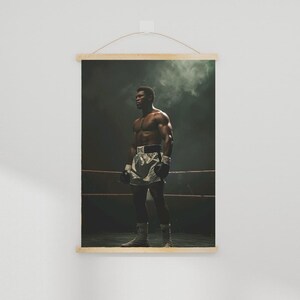 Muhammad Ali Workout Poster,muhammad Ali Running Wall Art, Gym Wall Art ...