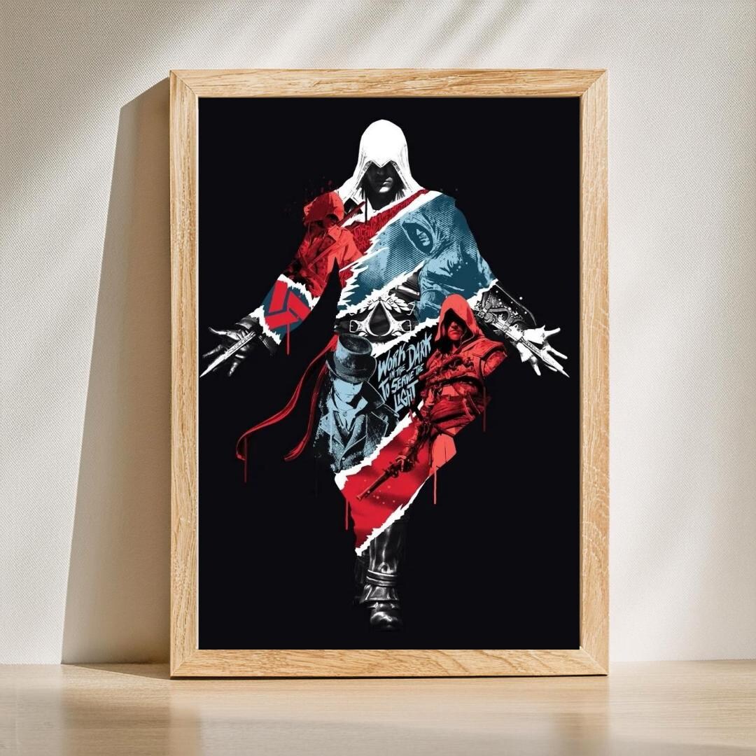 Assassin's Creed Illustration Wall Art, Assassin's Creed Large Wall Art ...
