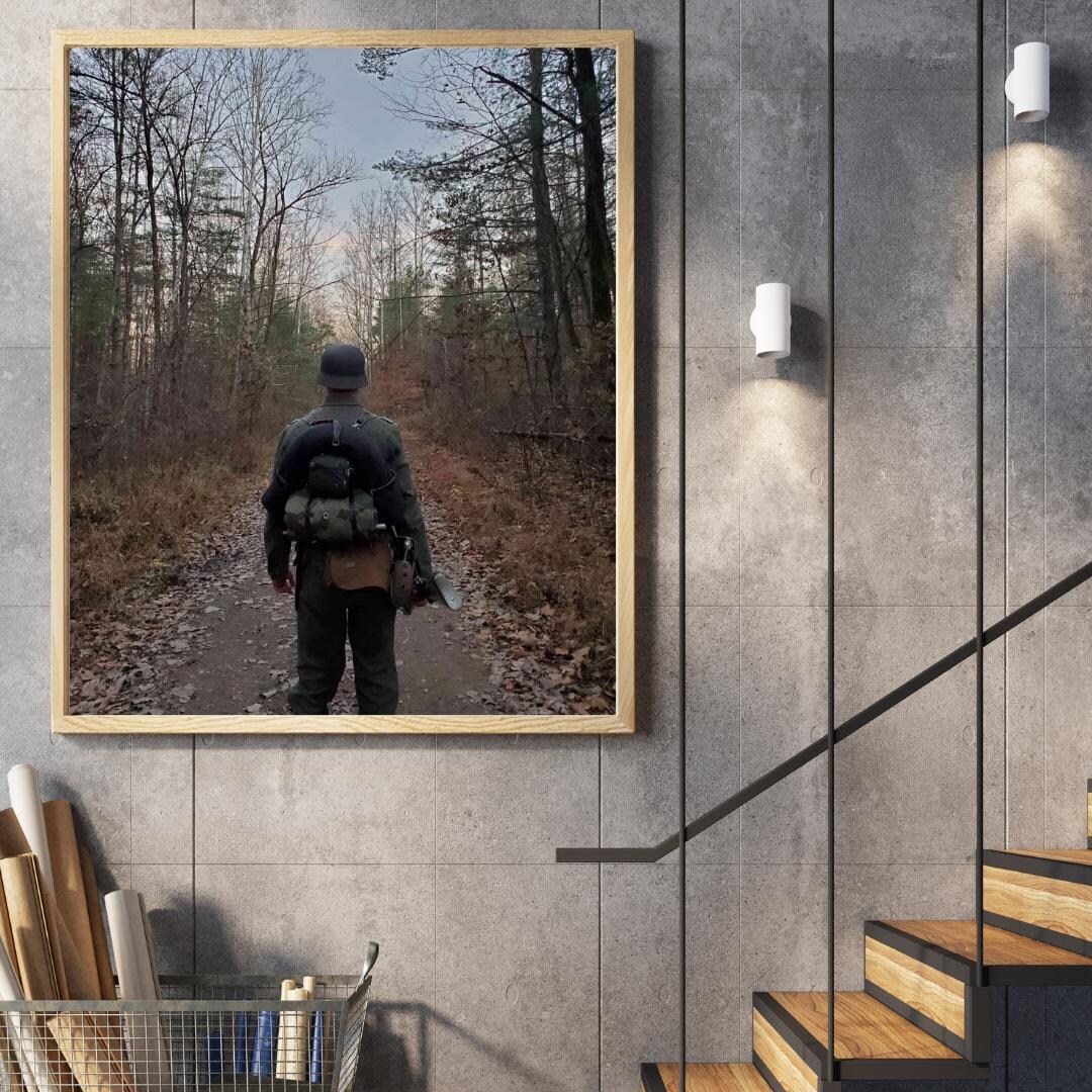 WW2 Solider Iconic Wall Art, Modern Art Ready to Hang, Abstract ...