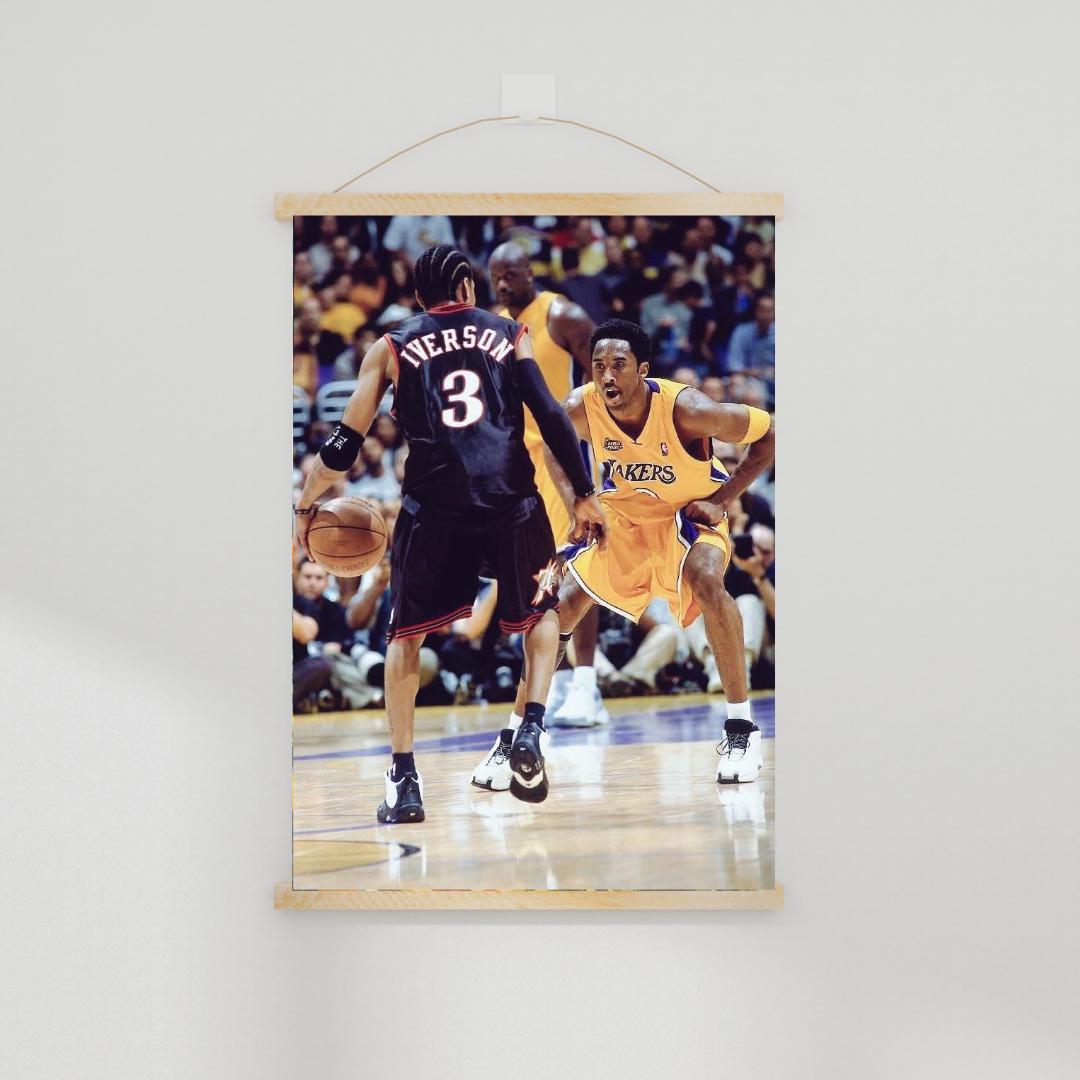 Kobe Iverson Meme Wall Art, Dennis Rodman Flying Poster, Sports Wall ...