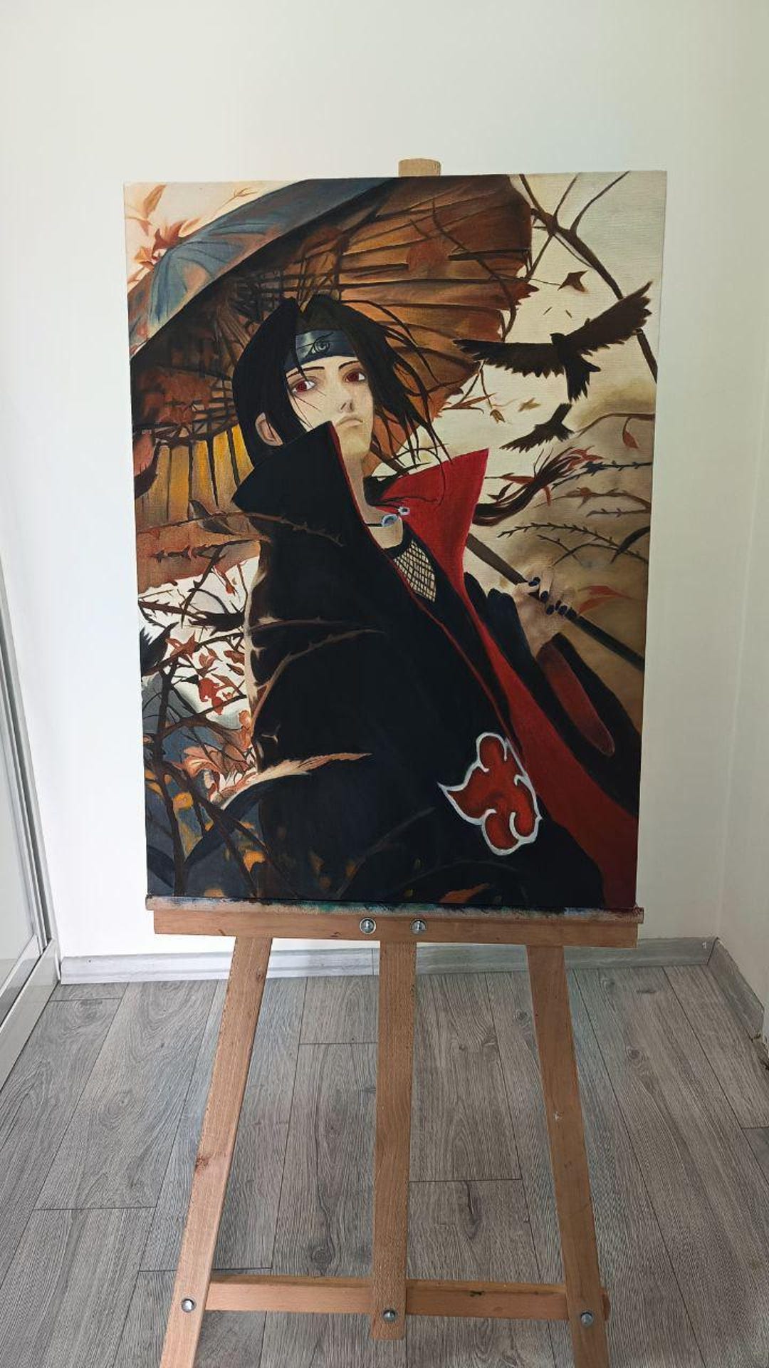 Itachi Uchiha Oil Painting, Naruto Oil Painting, Itachi Wall Art ...