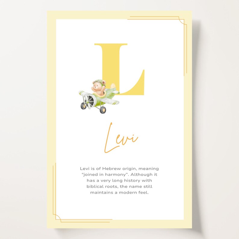 Levi Name Print, Multiple Colour Options, Nursery Decor - Etsy