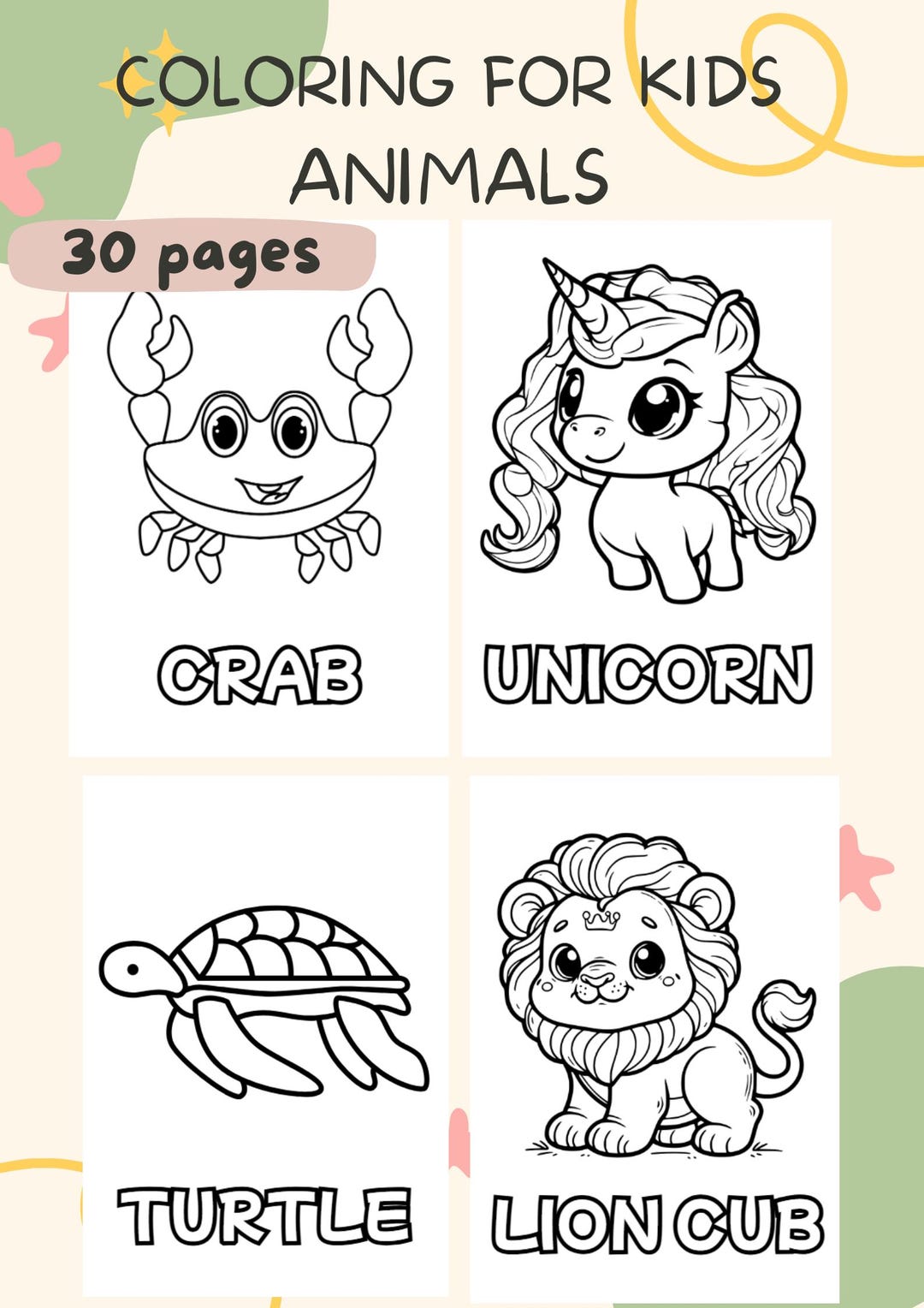 Creative Coloring Book: 30 Pages of Fun for Children Coloring Printable ...