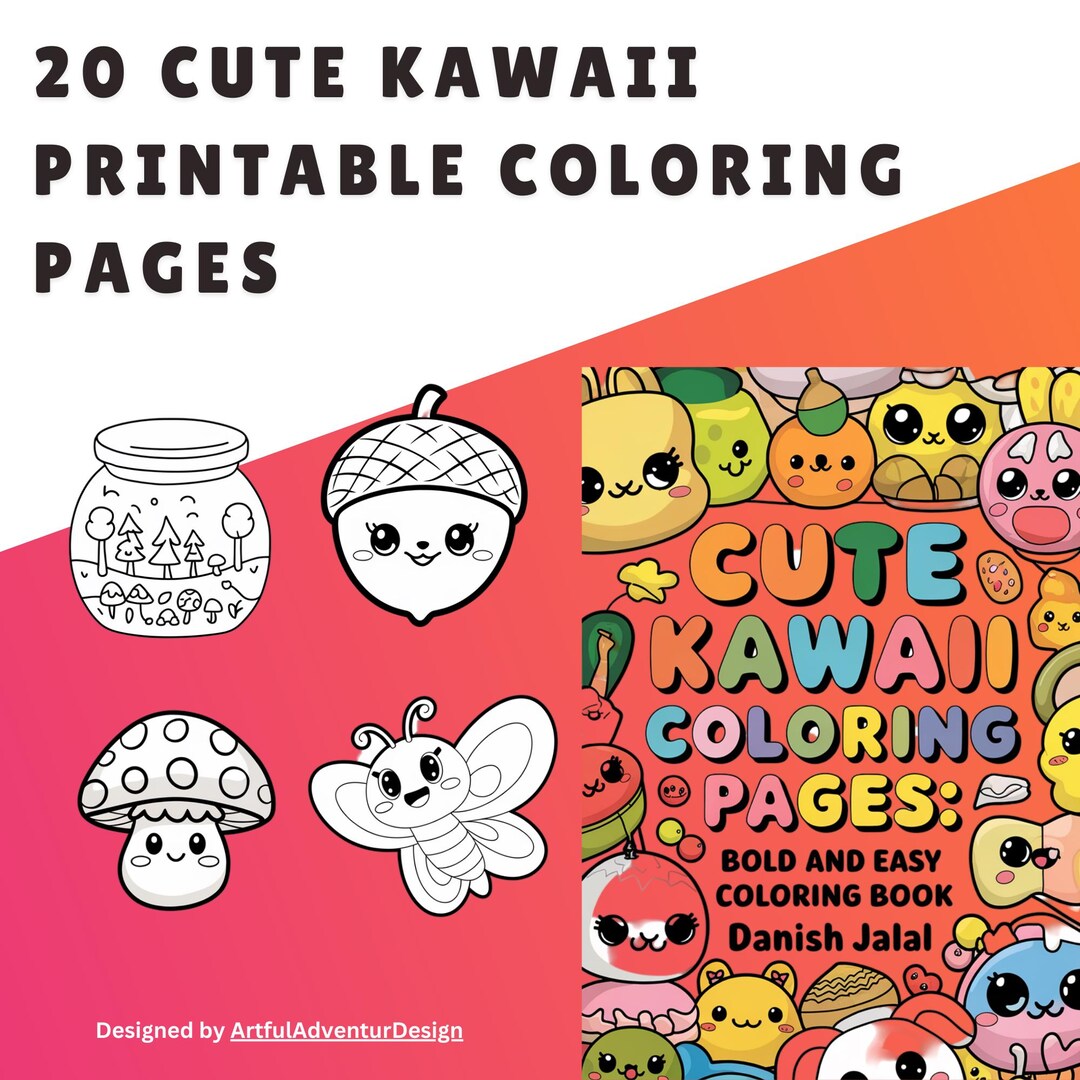 Kawaii Cuties: Bold & Easy Coloring Fun | Adorable Designs | Delightful ...