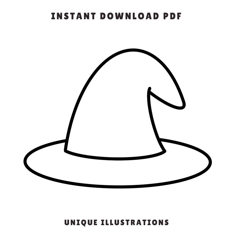 Magical Witch Hats: A Halloween Coloring Adventure | Enchanting Line ...