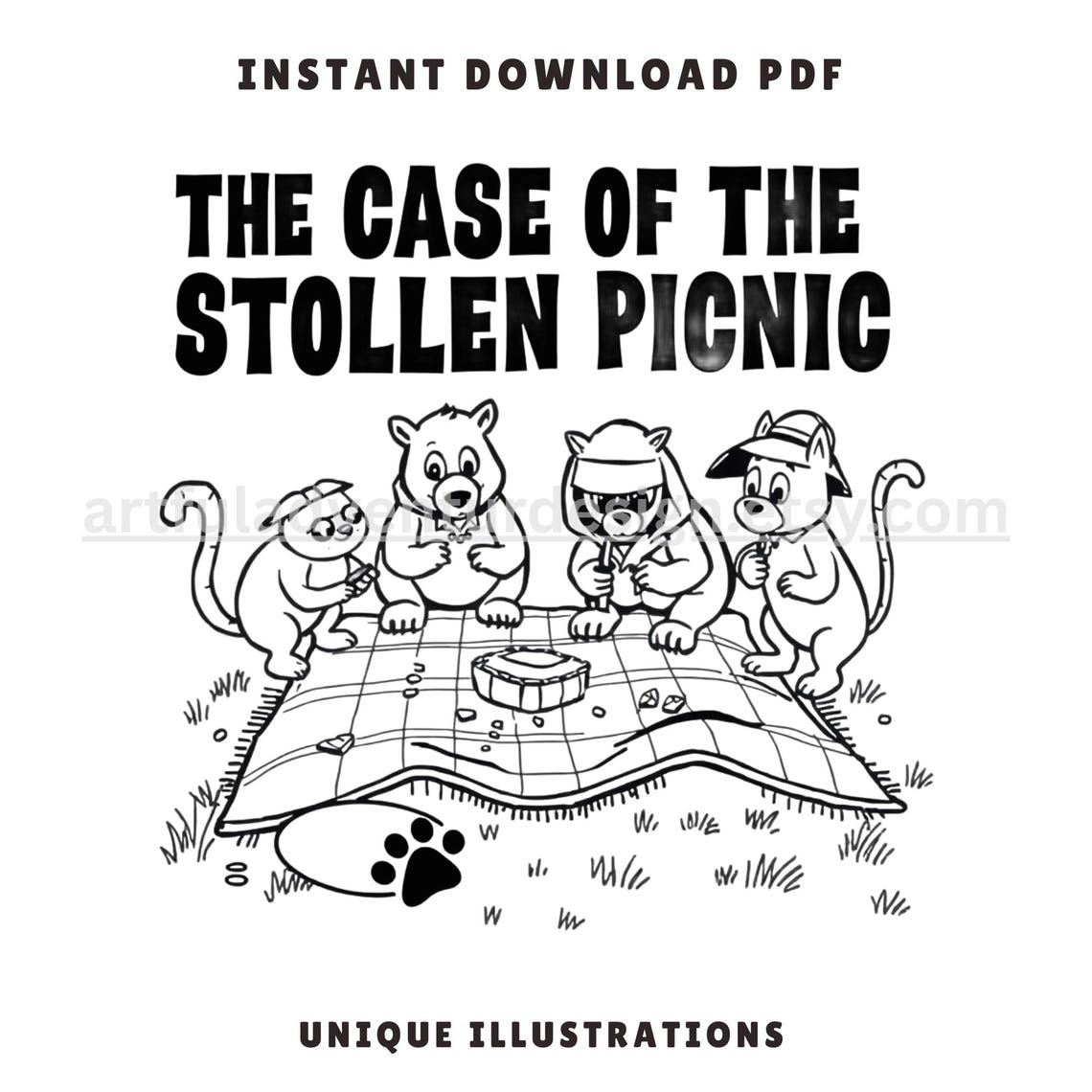 Animal Detectives: Cozy Crime Scenes to Color | Whimsical Mystery ...