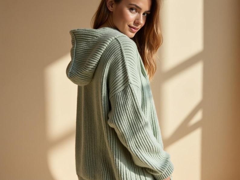 Chunky Hooded Ariana Cardigan Knitting Pattern – Easy Beginner Hoodie ...