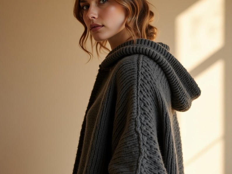 Chunky Hooded Ariana Cardigan Knitting Pattern – Easy Beginner Hoodie ...
