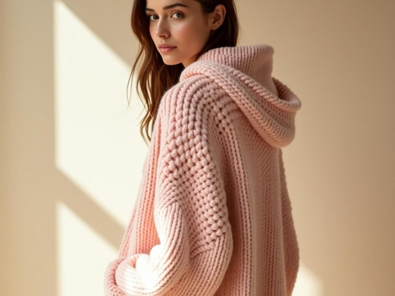 Chunky Hooded Ariana Cardigan Knitting Pattern – Easy Beginner Hoodie ...