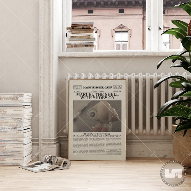 Marcel the Shell With Shoes On, Dean Fleischer Camp, Retro Newspaper ...